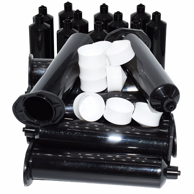 500 Pieces 30cc Black Syringes Adhesives Dispensing Glue Barrel Set ...